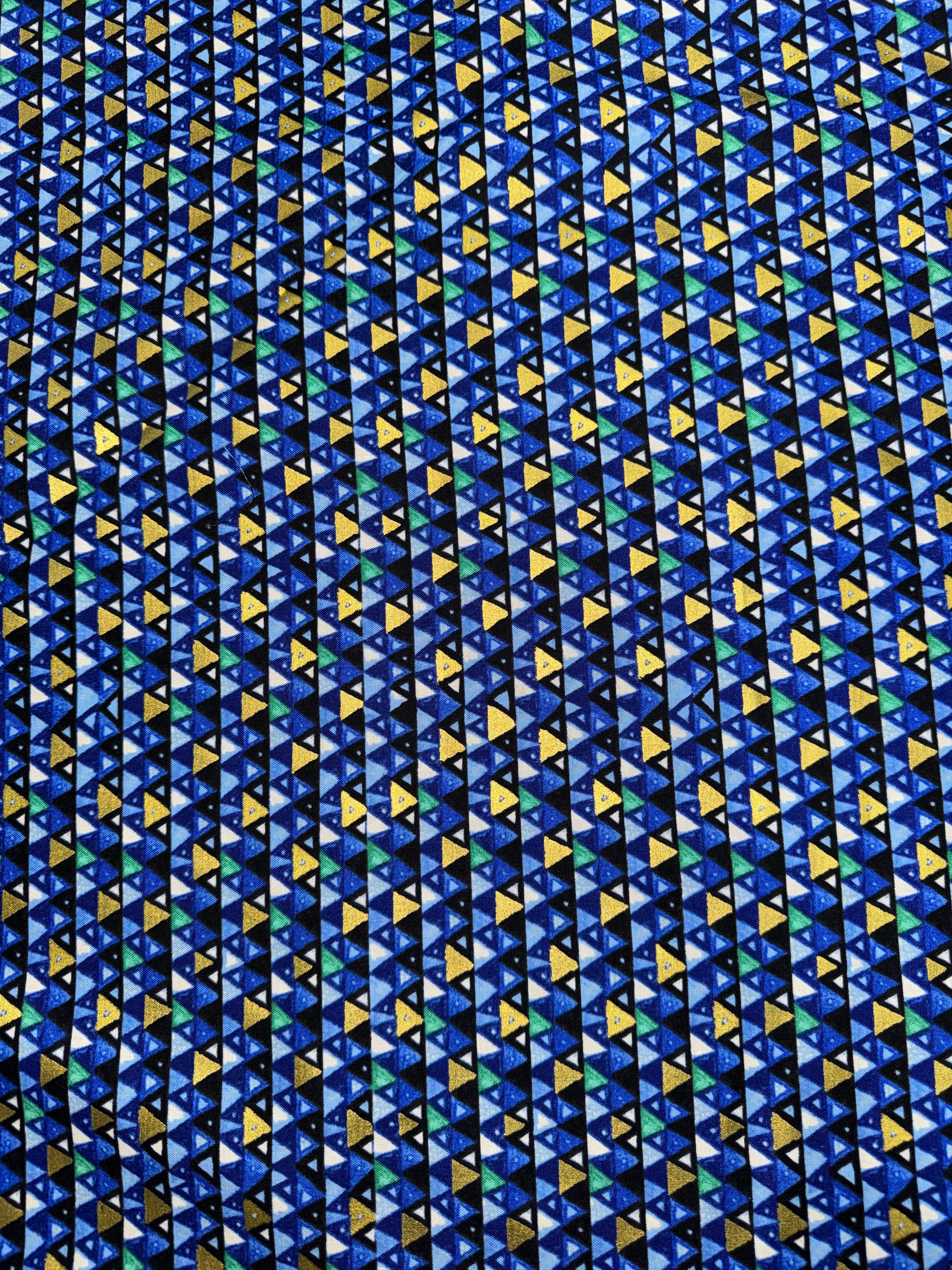 Gustav Klimt Gold and Blue Triangles – Gympie Patchwork